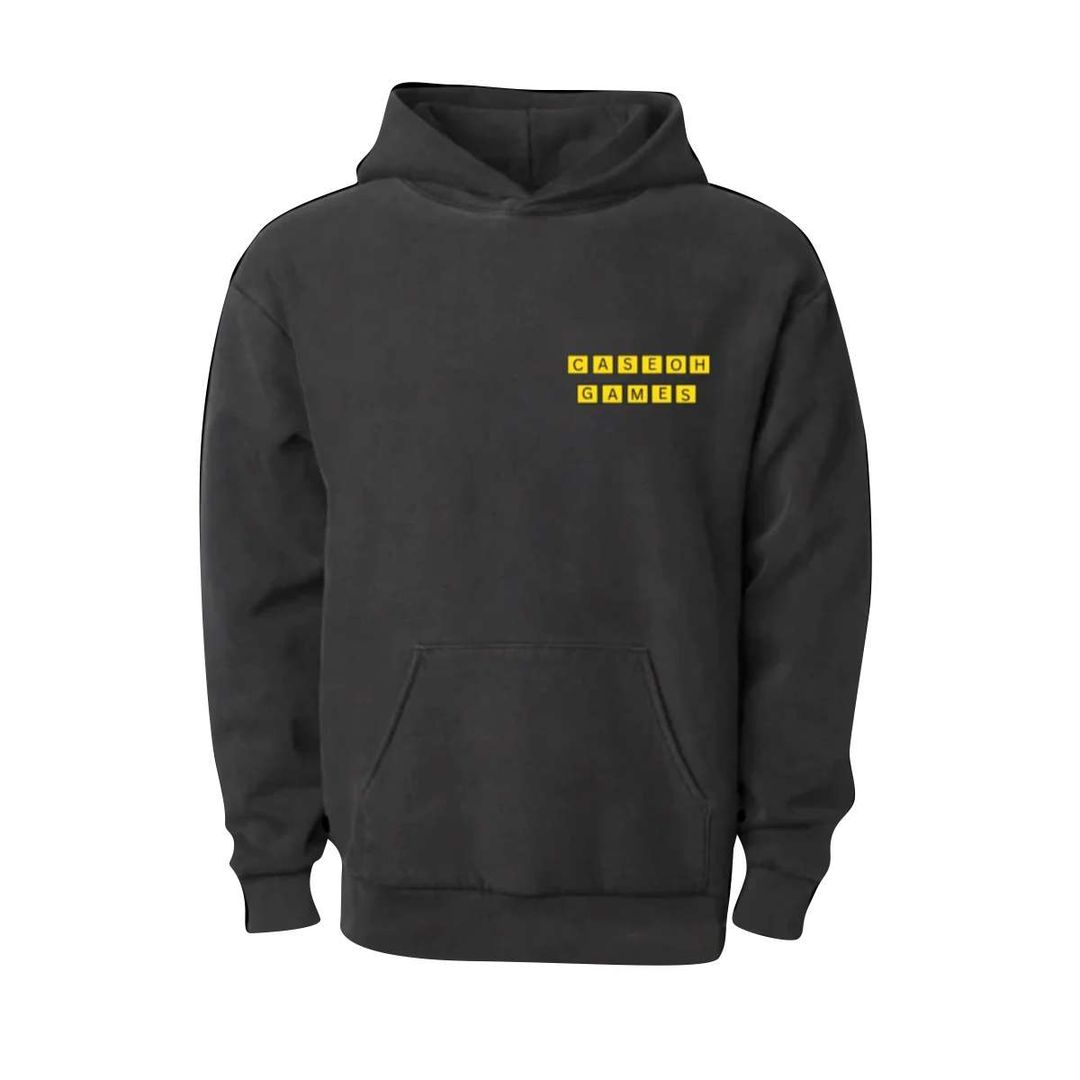 Caseoh Merch Caseoh Games WH Logo Black Hoodie