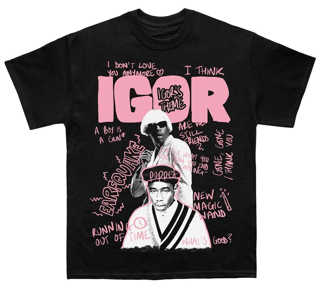 Tyler The Creator Merch Tyler Igor Sketchbook Shirt Black