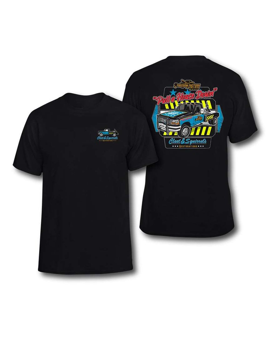 Cleetus Mcfarland Merch Pull A House Down Tow Truck Shirt | Batend