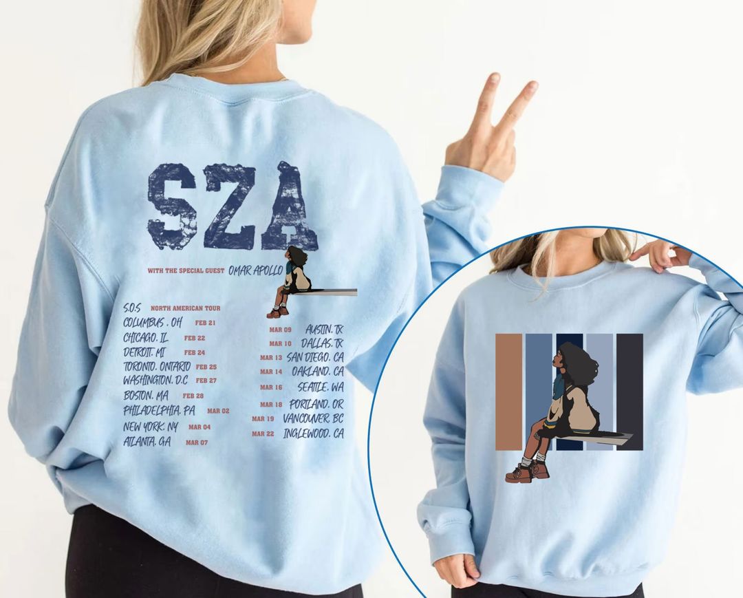 SZA Tour Merch 2023 SZA SOS Tour 2023 Sweatshirt