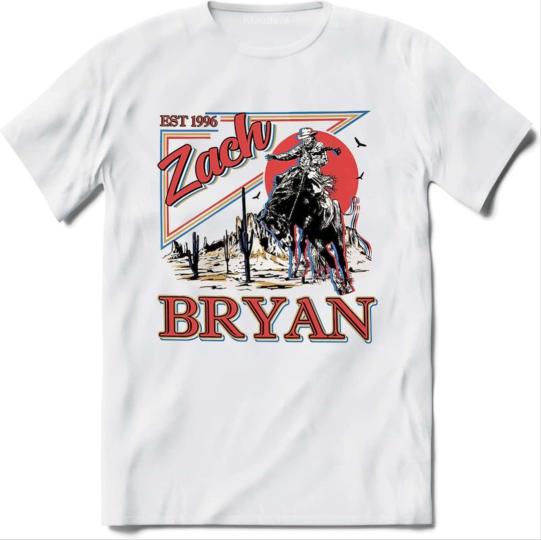 Zach Bryan Merch Est 1996 Zach Bryan White T-Shirt | Batend Zach Bryan Merch Est 1996 Zach Bryan White T-Shirt | Batend